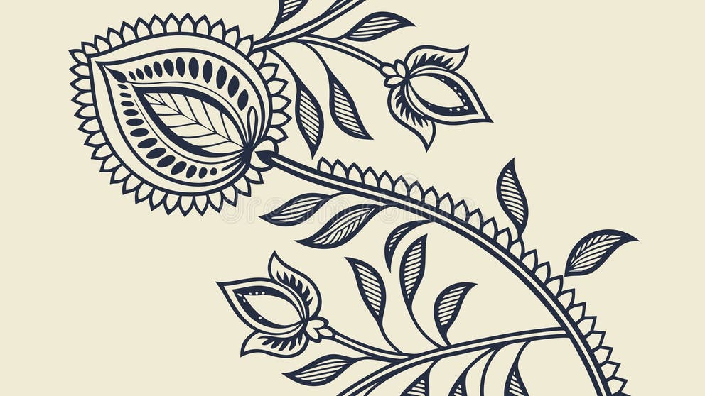 Stylized Paisley Pattern Stock Illustrations – 18,638 Stylized Paisley ...