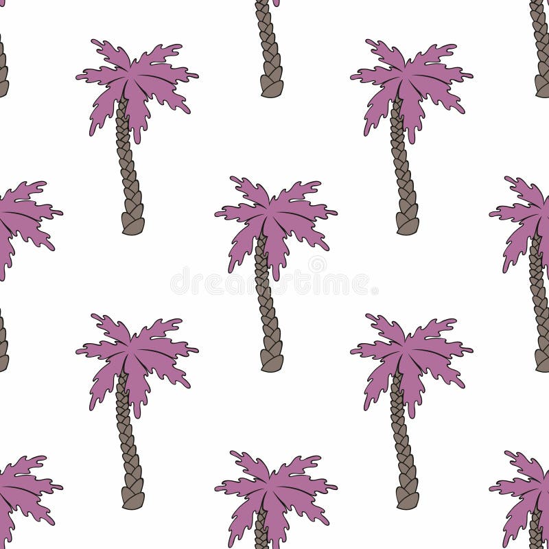 The Stylized Palm Trees. Seamless Background Stock Vector ...