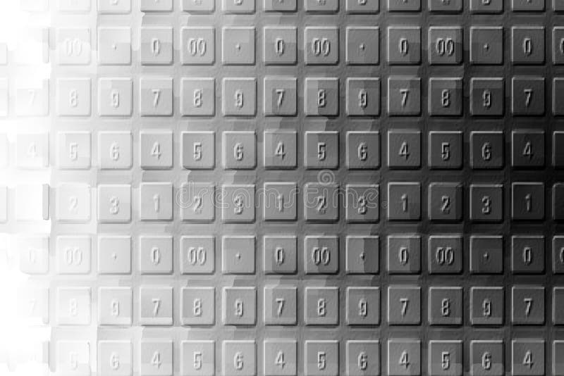 Stylized Panel with Buttons with Numbers, Illustration Created by ...