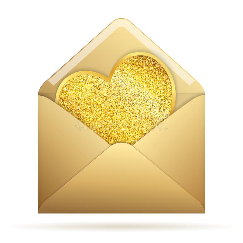 Open Golden Envelope Stock Illustrations – 550 Open Golden Envelope ...