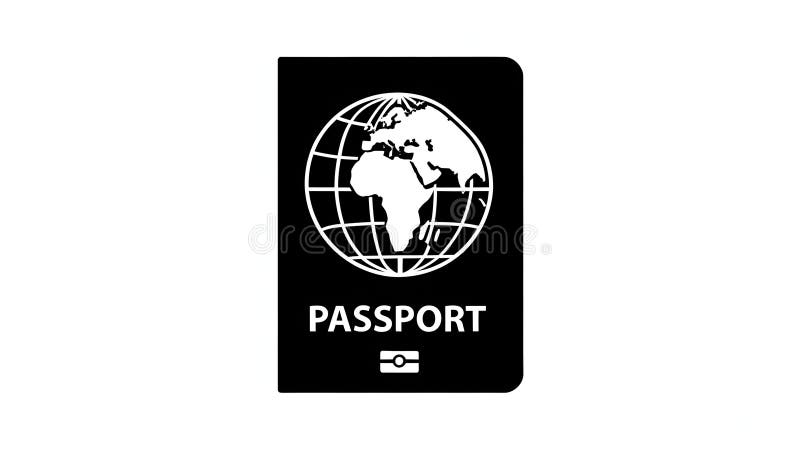 Stylized Passport Cover with World Map for Travel Documents Stock Image ...