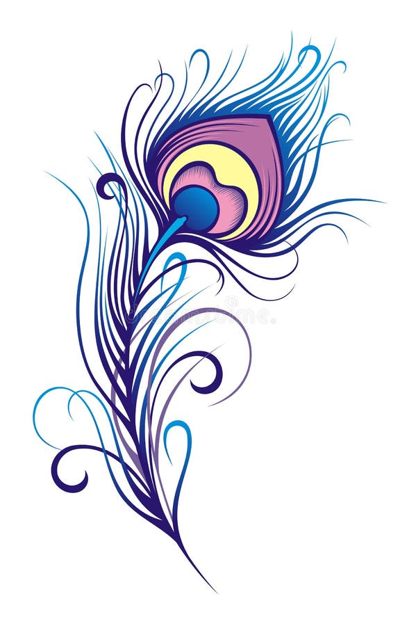 Stylized Peacock Feather Stock Illustrations – 2,225 Stylized Peacock ...