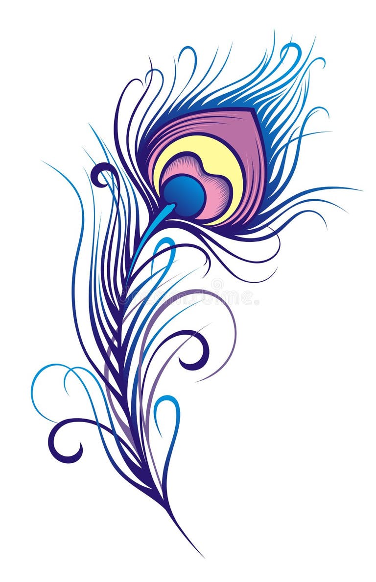 Stylized Peacock Feather Stock Illustrations – 2,225 Stylized Peacock ...