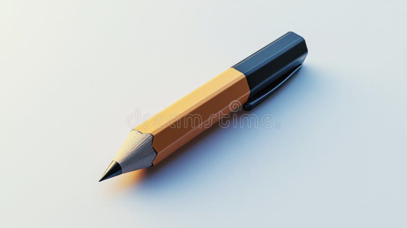 Stylized Pencil with Modern Design: a Unique Blend of Traditional and ...