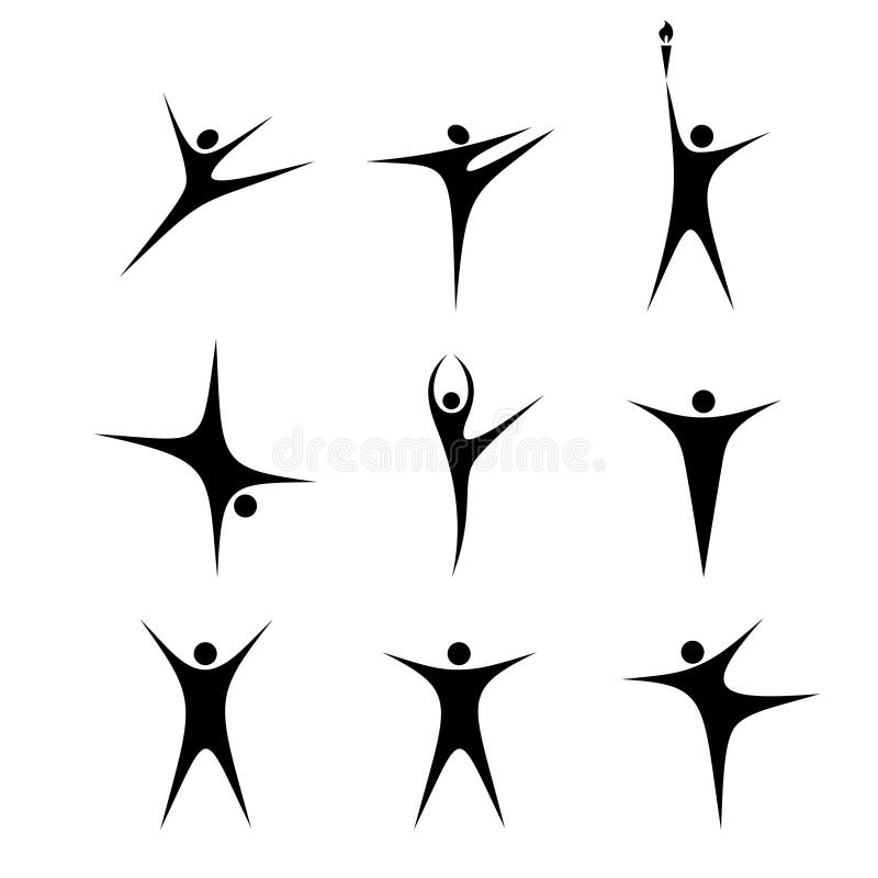 Stylized figures of people stock vector. Illustration of form - 11182056