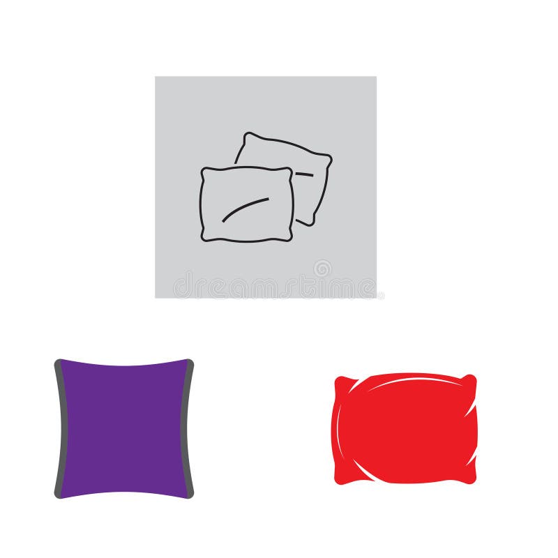 Stylized Pillow Logo Vector and Symbol Design Stock Vector ...