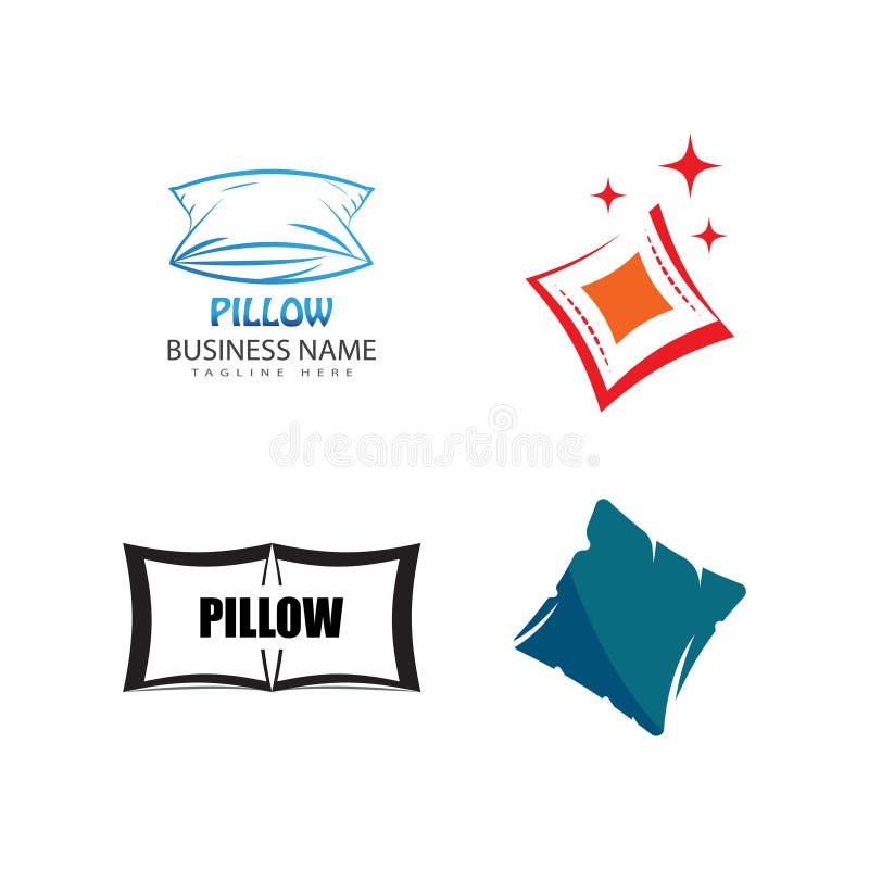 Stylized Pillow Logo Vector and Symbol Design Stock Vector ...