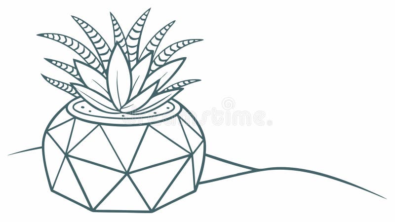 Stylized Pineapple in Geometric Planter, Modern Tropical Decor, Vector ...