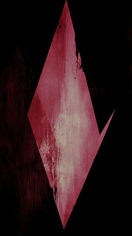 A Stylized Pink Diamond Shape on a Dark Background, Suggesting Depth ...