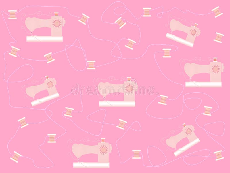 Pink Sewing Machine Stock Illustrations 433 Pink Sewing Machine Stock