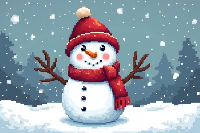 Mosaic Pixel Art Snowman Stock Illustrations – 22 Mosaic Pixel Art ...