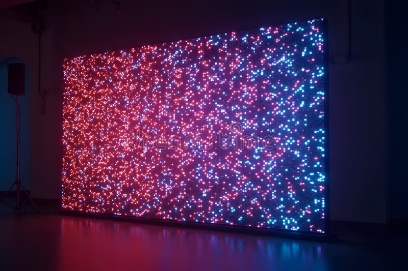 Stylized Pixel Mosaic LED Screen with Spot Light and Vivid Motion ...