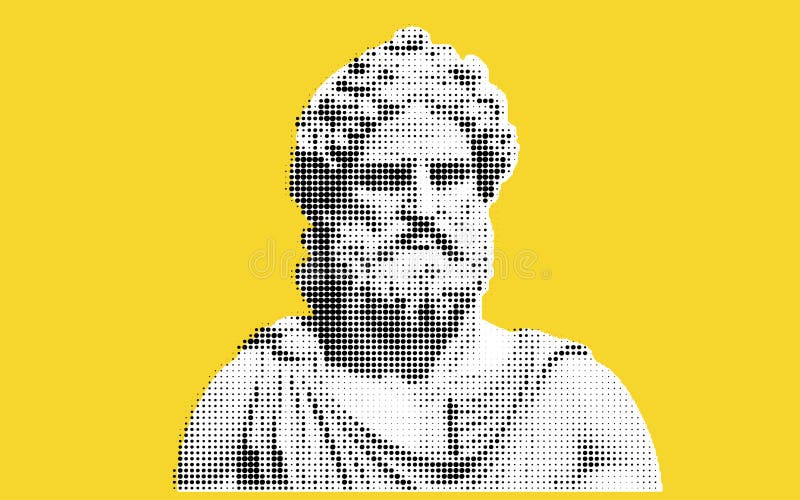 Stylized Portrait of a Classical Philosopher Stock Illustration ...