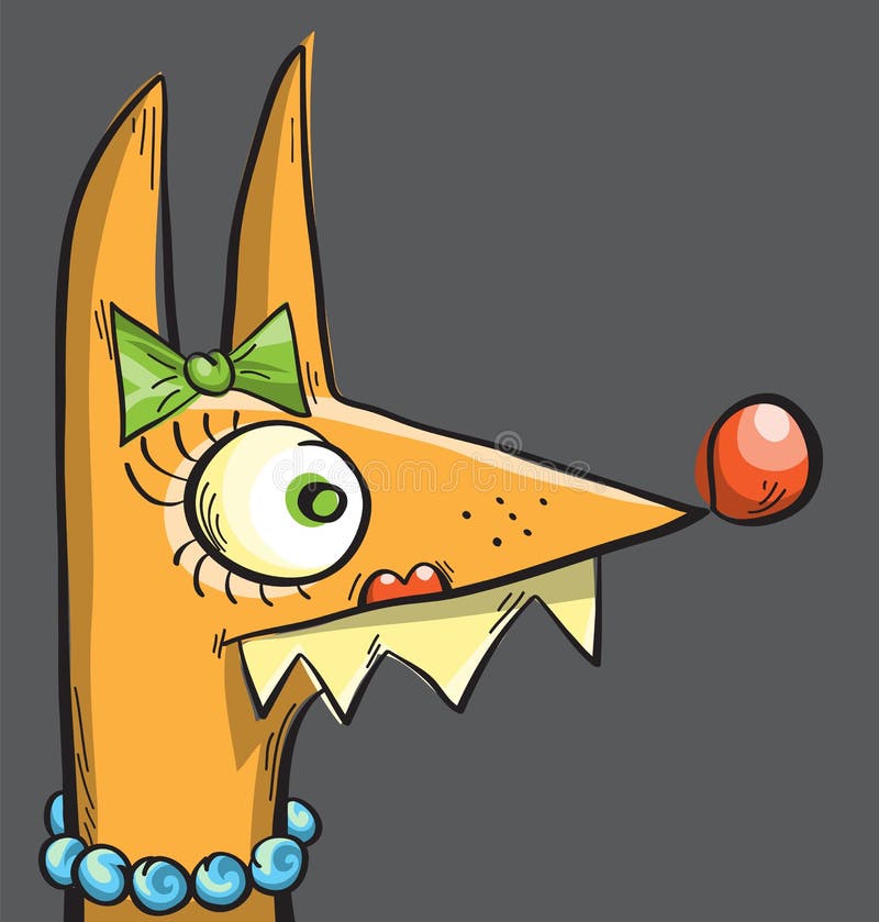 Stylized portrait of a fox stock vector. Illustration of look - 64977671