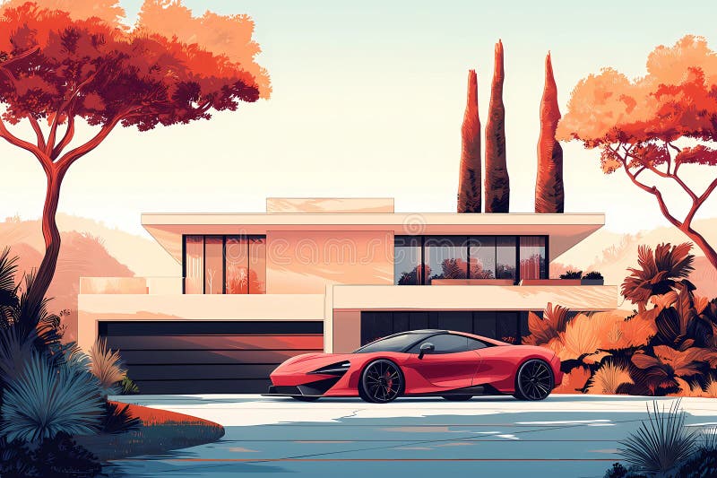 Stylized Poster about Beautiful Life in Nature Stock Illustration ...