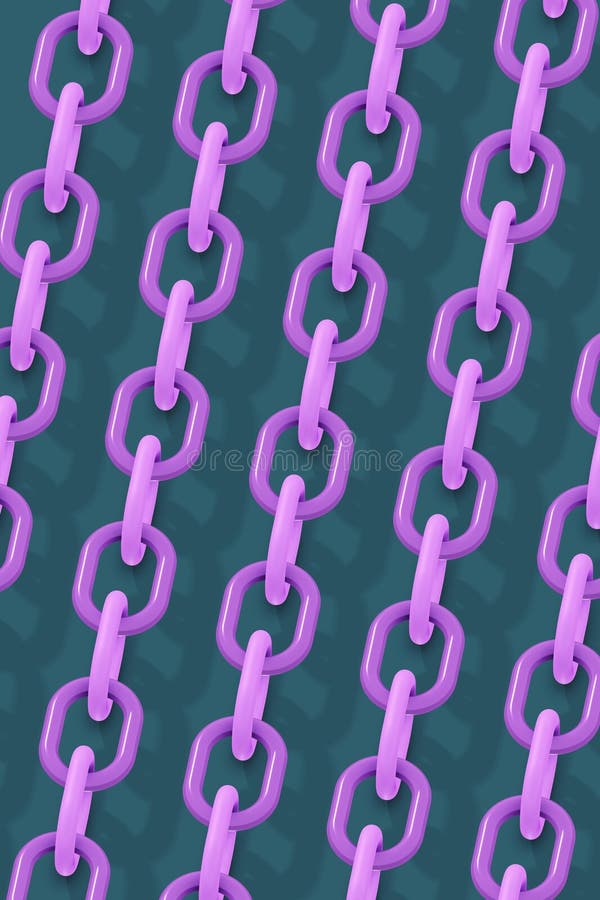 Stylized Purple 3D Chains Creating Visual Flow Stock Image - Image of ...