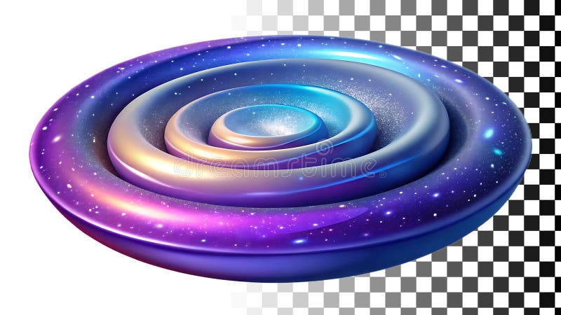 Stylized Purple Swirling Galaxy or Cosmic Object Render Png Transparent ...