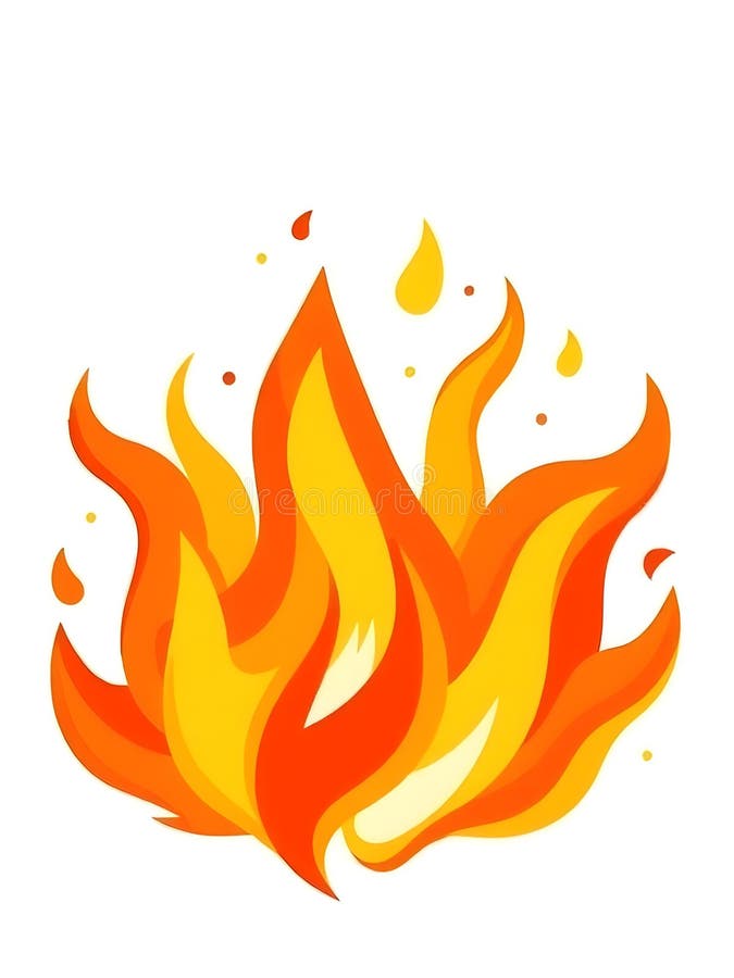 Stylized Pyramidal Flame Vector with Layered Gradient and Glowing ...