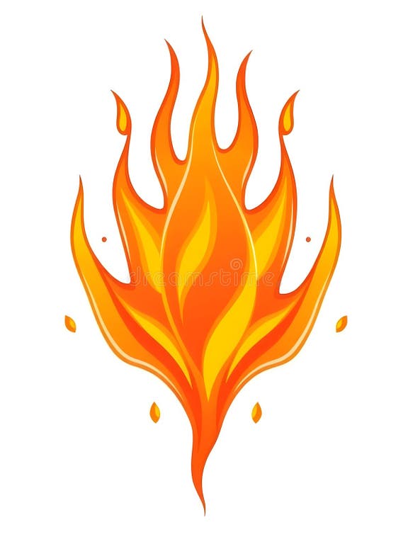 Stylized Pyramidal Flame Vector with Layered Gradient and Glowing ...