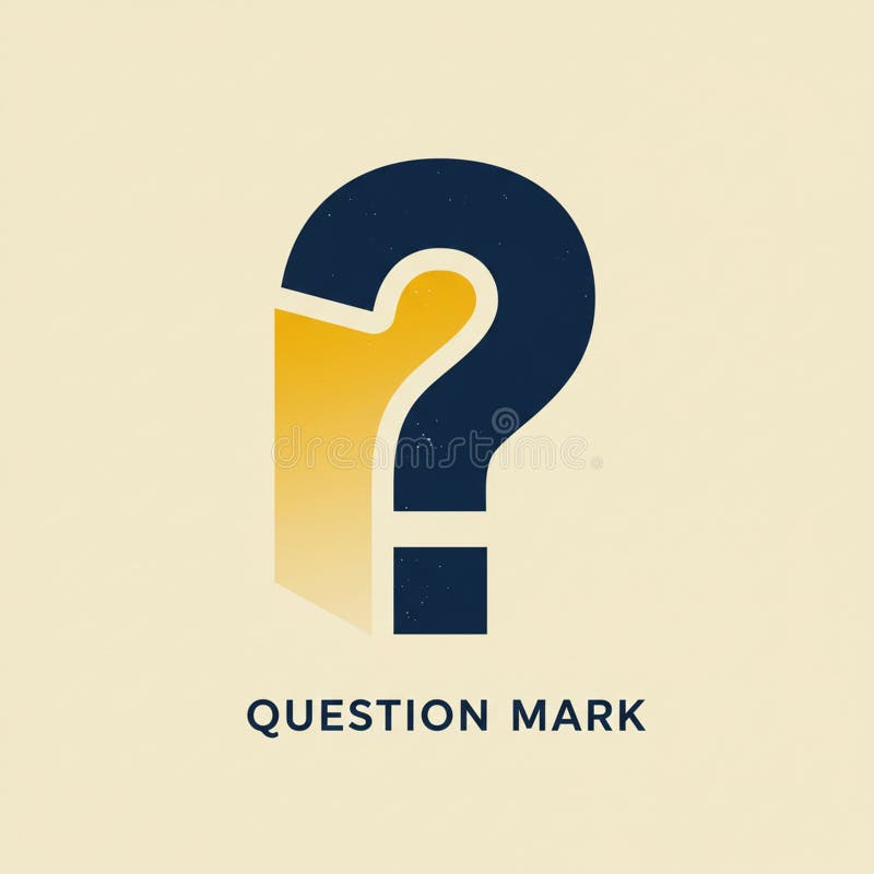 Stylized Question Mark Design Featuring a Bold, Gradient Color Scheme ...