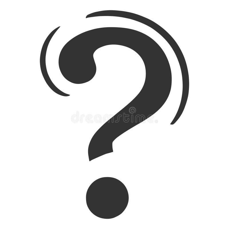 Stylized Question Mark Icon Vector Illustration Stock Illustration ...
