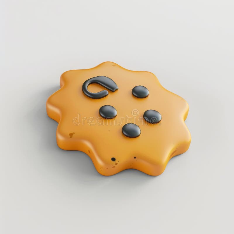 3D Render of Question Mark Cookie Stock Illustration - Illustration of ...