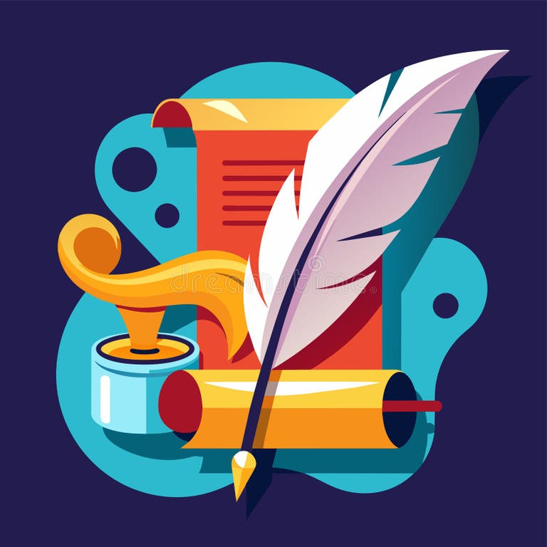 Scroll Paper Quill Stock Illustrations – 1,753 Scroll Paper Quill Stock ...