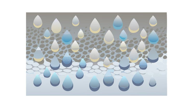 Stylized Rain Drops Pattern Vector, Weather Texture Background, Water ...