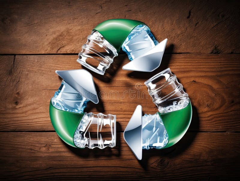 Stylized Recycle Symbol Crafted from a Crush Stock Illustration ...
