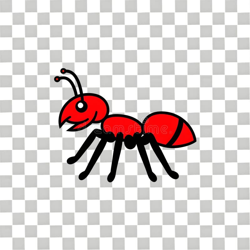 Stylized Red Ant Vector Logo with Bold Clean Design Stock Photo ...