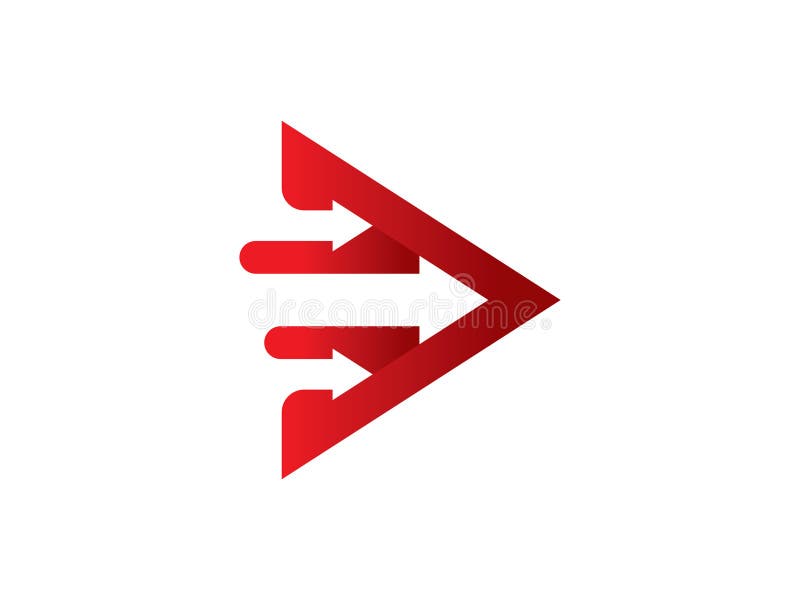 A Stylized, Red Arrow Icon Symbolizing Progress, Direction, and ...