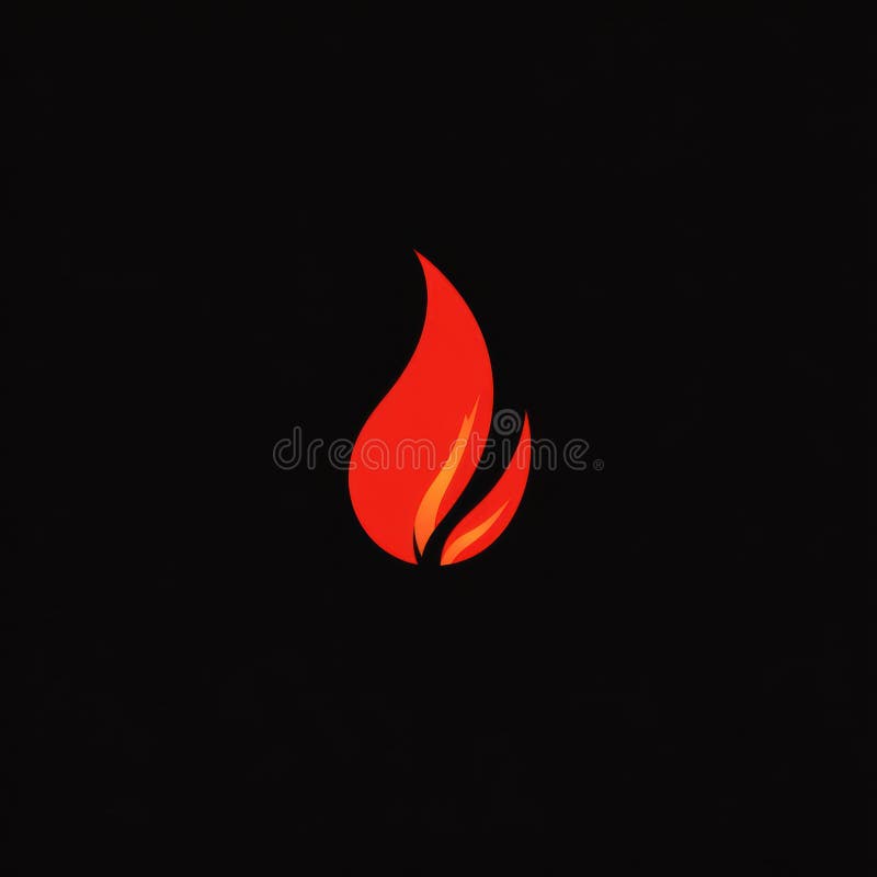 Red Flame Logo Design stock illustration. Illustration of branding ...