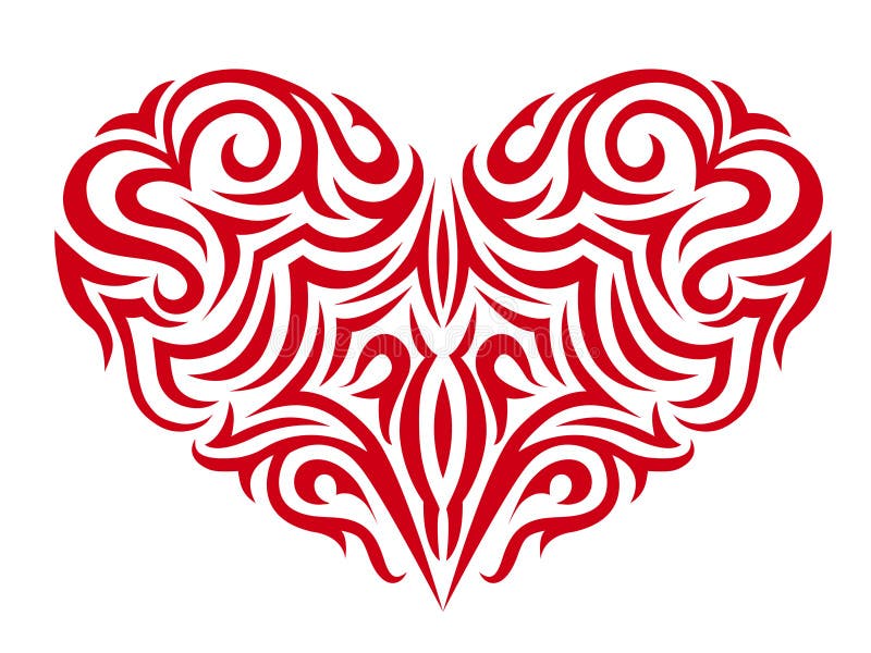 Stylized red heart stock vector. Illustration of heart - 13122940