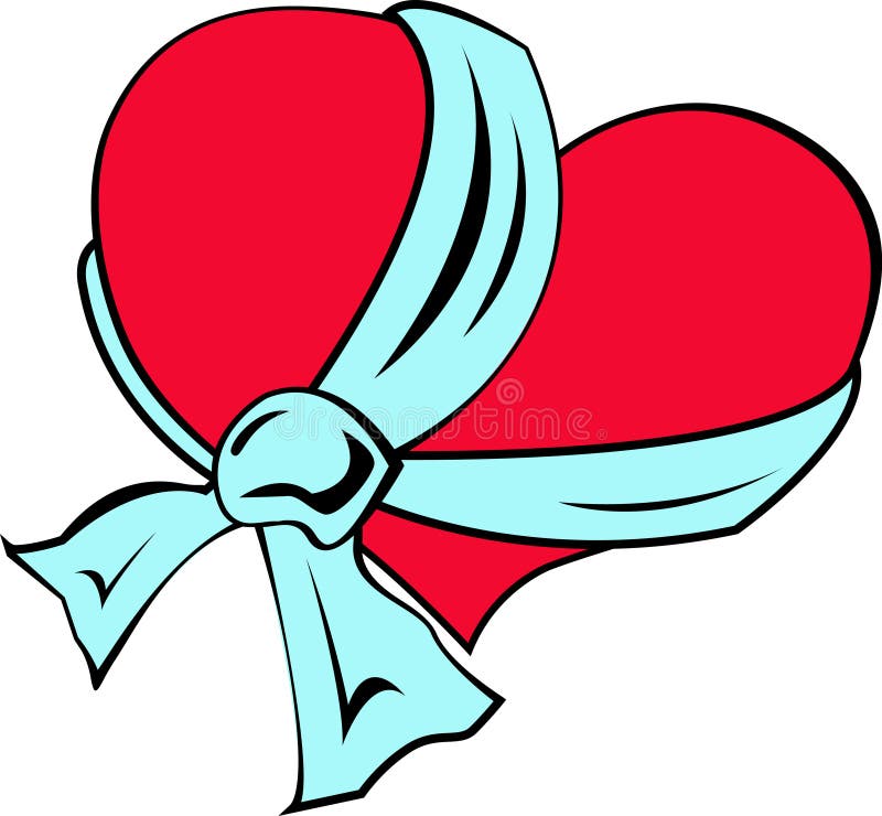 Stylized red heart stock vector. Illustration of valentine - 7506079