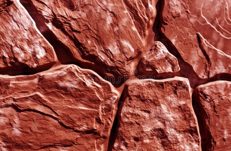 Stylized Red Stone Wall Texture Stock Photo - Image of fence ...