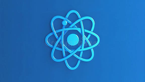 Stylized Representation of an Atom. Generative AI Stock Illustration ...
