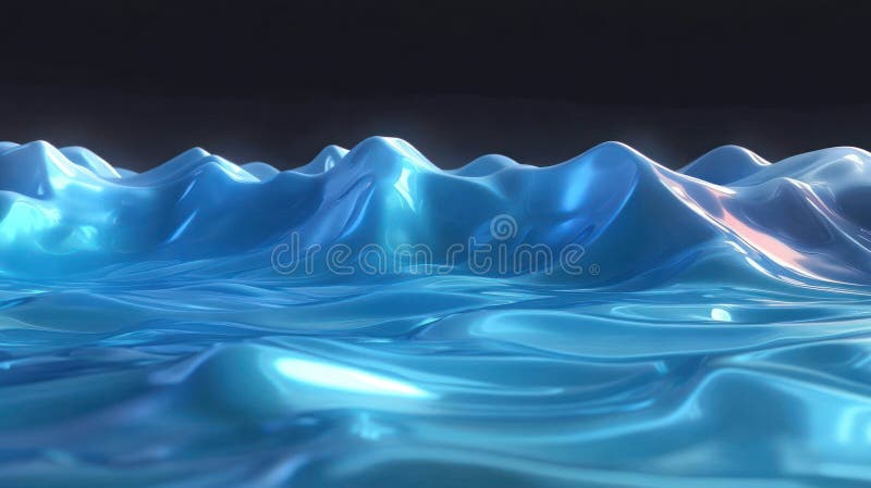 A Stylized Representation of Blue Waves, Conveying Fluidity and ...