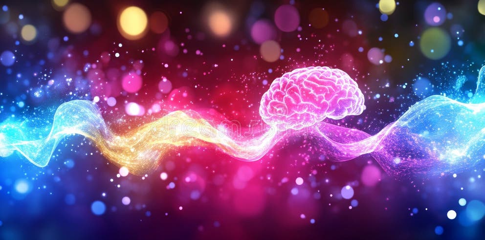 A Stylized Representation of Brain Neurons and Synapses, Symbolizing ...