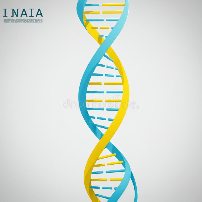 A Stylized Representation of a DNA Double Helix Features Intertwining ...