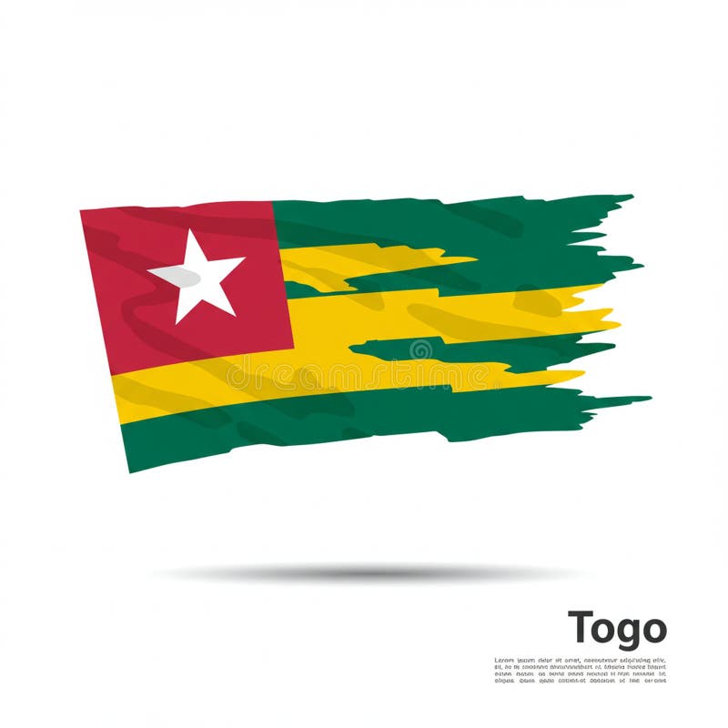 Stylized Representation of the Flag of Togo, Featuring a Red Square ...
