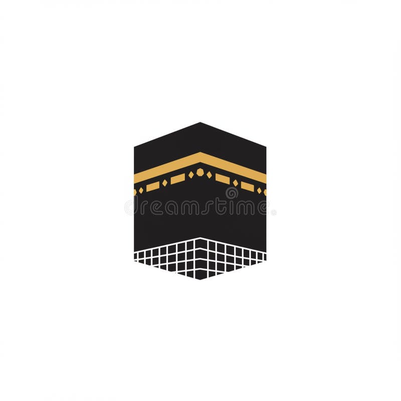 Stylized Representation of the Kaaba, a Significant Islamic Structure ...
