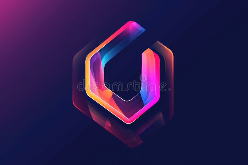 A Stylized Representation of the Letter U Formed by Various Colorful ...