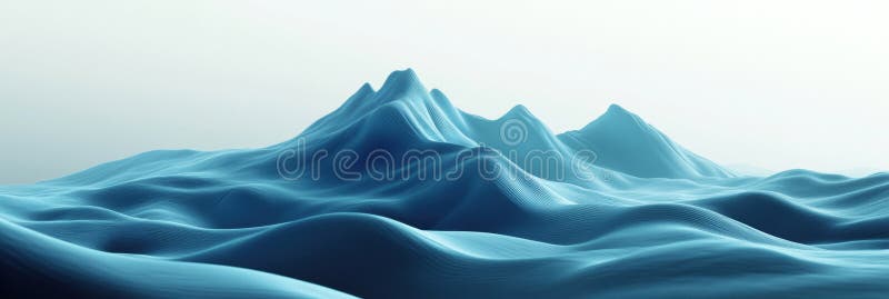 Muscle Surface Designed As a Mountain Landscape Showcasing Peaks and ...