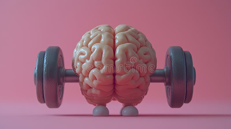 Brain Training Mind Power and Mental Strength Concept Featuring a ...