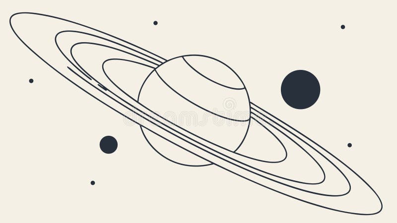 Stylized Ringed Planet Celestial Object Illustration, Vector Design Generative AI Stock Vector ...