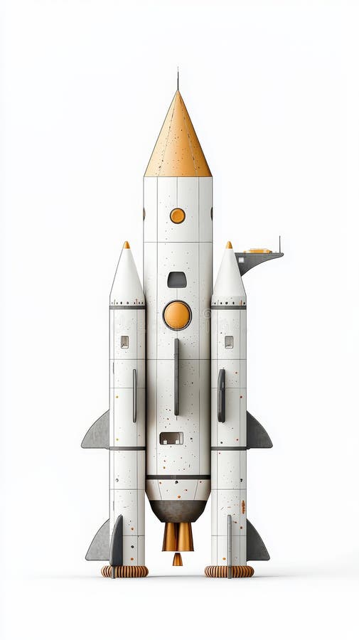 Stylized Rocket Design Showcasing Modern Aerospace Technology with ...