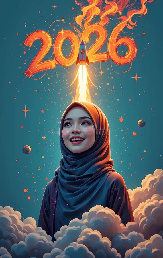 Stylized Rocket Launch Featuring Diverse Characters and Colorful Smoke for Creative Design in ...