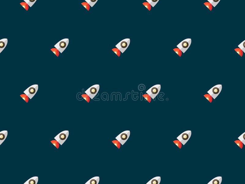 Stylized Rockets in Simple Geometric Shapes. Seamless Pattern. Stock ...