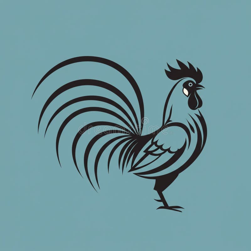 Stylized Rooster stock vector. Illustration of domestic - 59069883