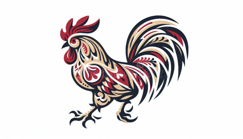 Stylized Rooster stock vector. Illustration of domestic - 59069883
